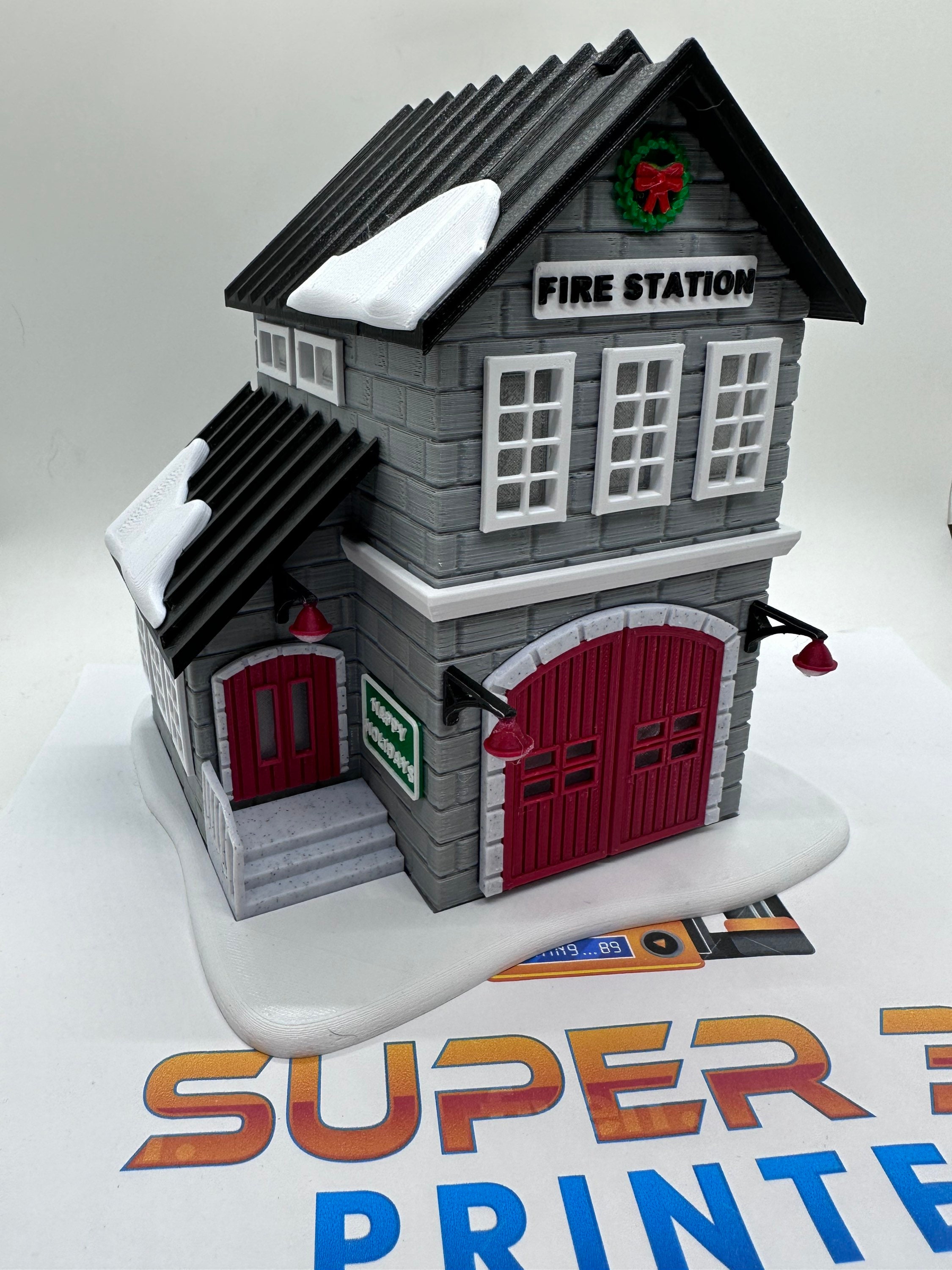 Firehouse | Christmas Village | 3D Printed - Etsy