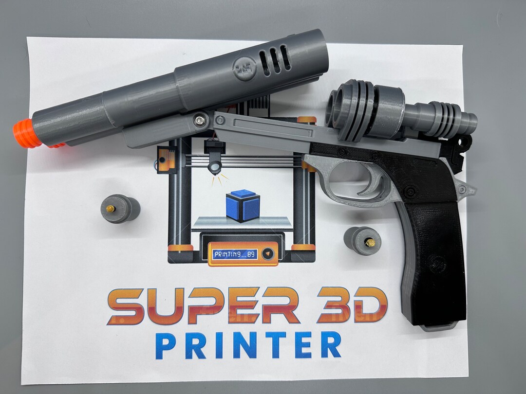Qi'ra's Blaster Toy Fully Assembled No Paint Required S-195 3D Printed ...