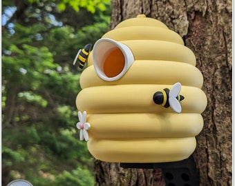 Ceramic Cream Beehive Bird House - Etsy