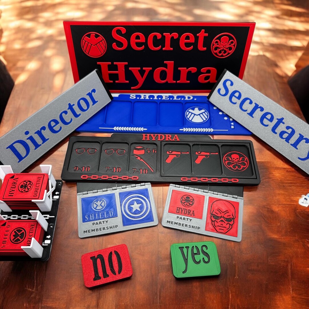 Secret Hydra | Secret Hitler | 3D Printed | In-color | Mystery Games ...