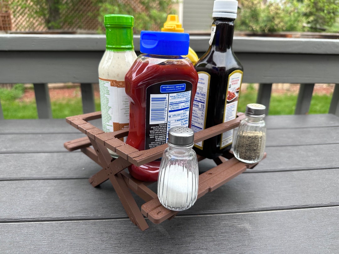 Picnic Table Condiment Holder | Perfect Outdoor Dining Accessory for ...