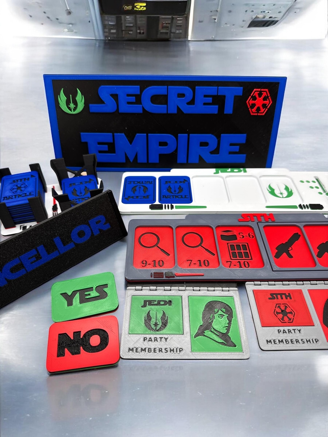 Secret Empire | Secret Hitler | 3D Printed | In-color | Mystery Games ...