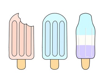 Summer Popsicle Cookie Cutter Bundle With Bomb Pops and Twin Pops - Etsy