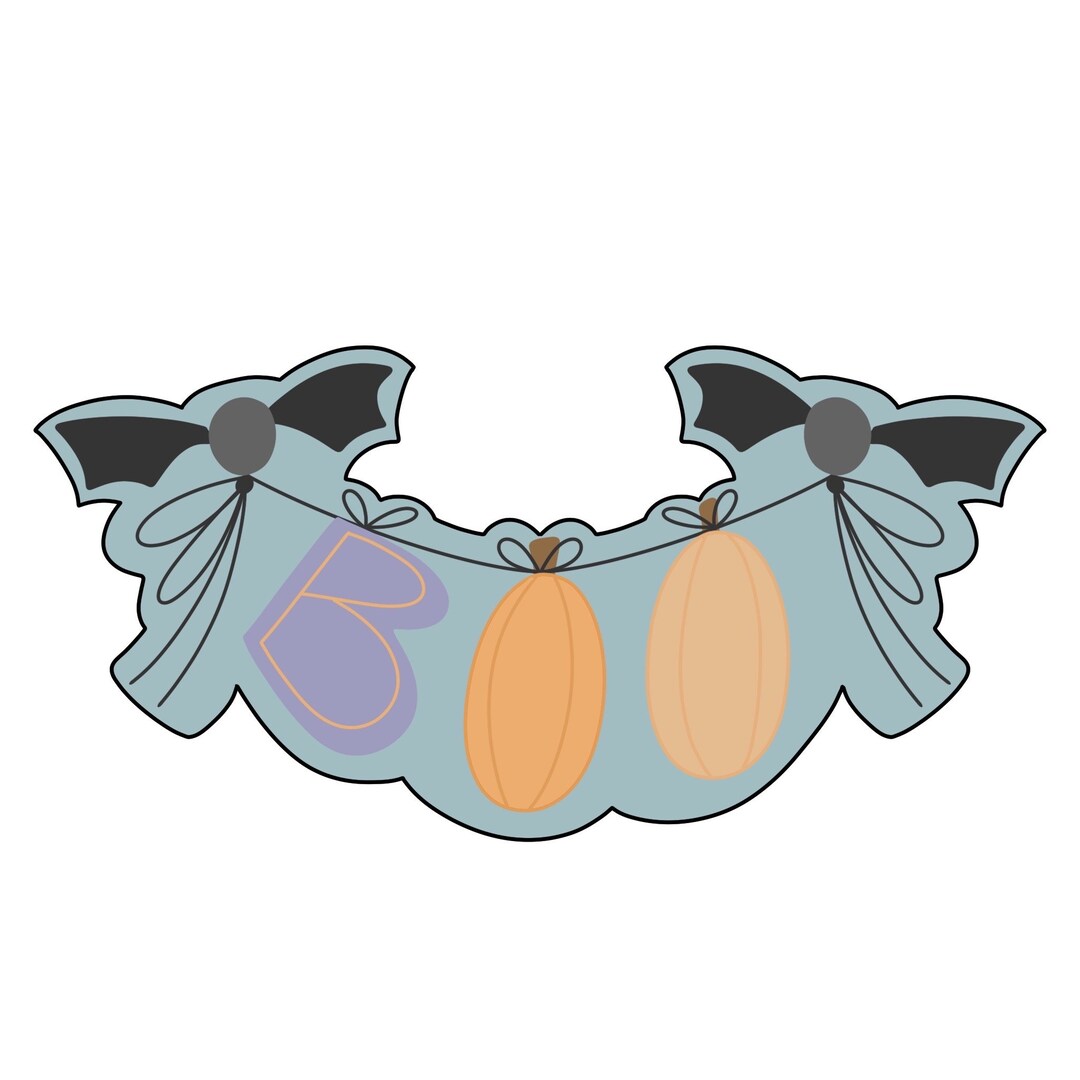 Boo Bat Banner Cookie Cutter - Etsy