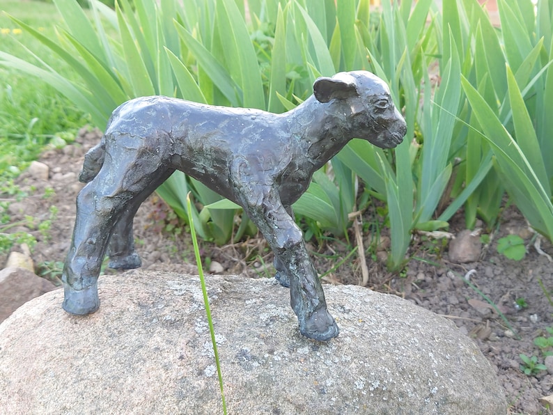 Lamb Sculpture, Original Bronze Art, Sheep Sculpture, Metal Animal ...