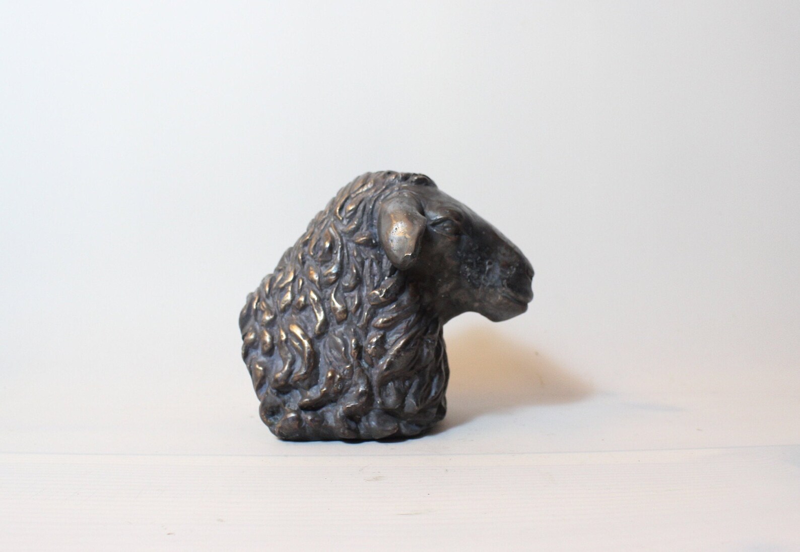 Sheep Bronze Sculpture, Countryside Animals, Original Sheep Art - Etsy