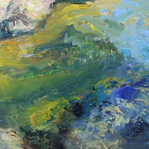 Spring River Painting Original Landscape Oil Painting on Canvas Panel ...