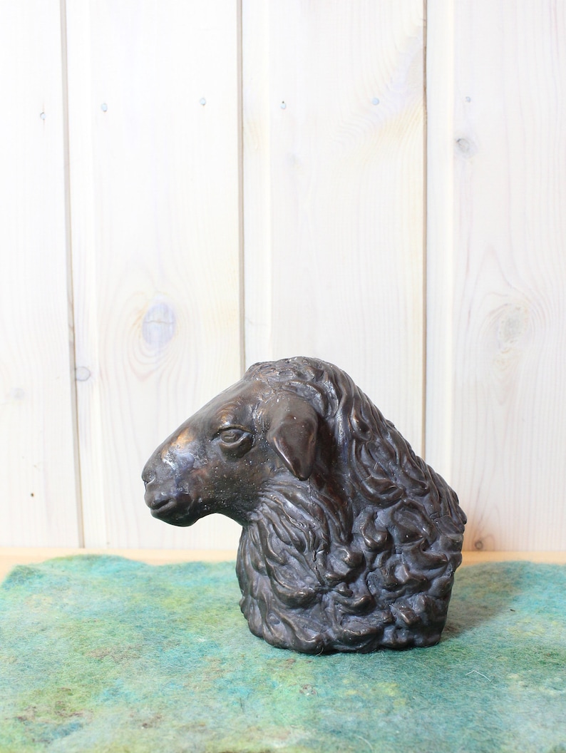 Sheep Bronze Sculpture, Countryside Animals, Original Sheep Art - Etsy