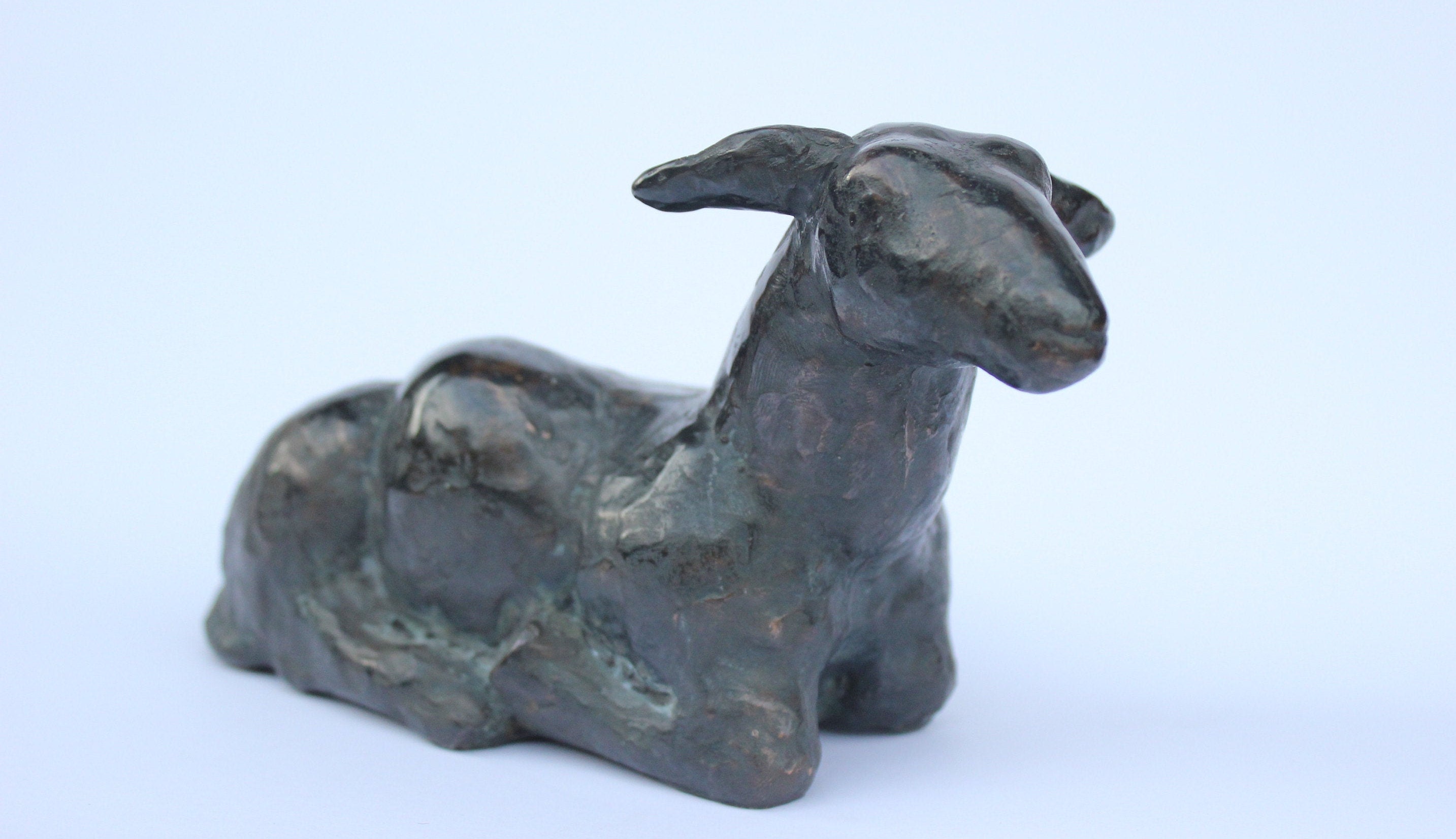 Bronze Sheep Sculpture: Mother and Baby Art - Forestroadstudio - Etsy