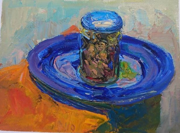 Jam Painting Original Oil Painting on Paper Kitchen Art - Etsy