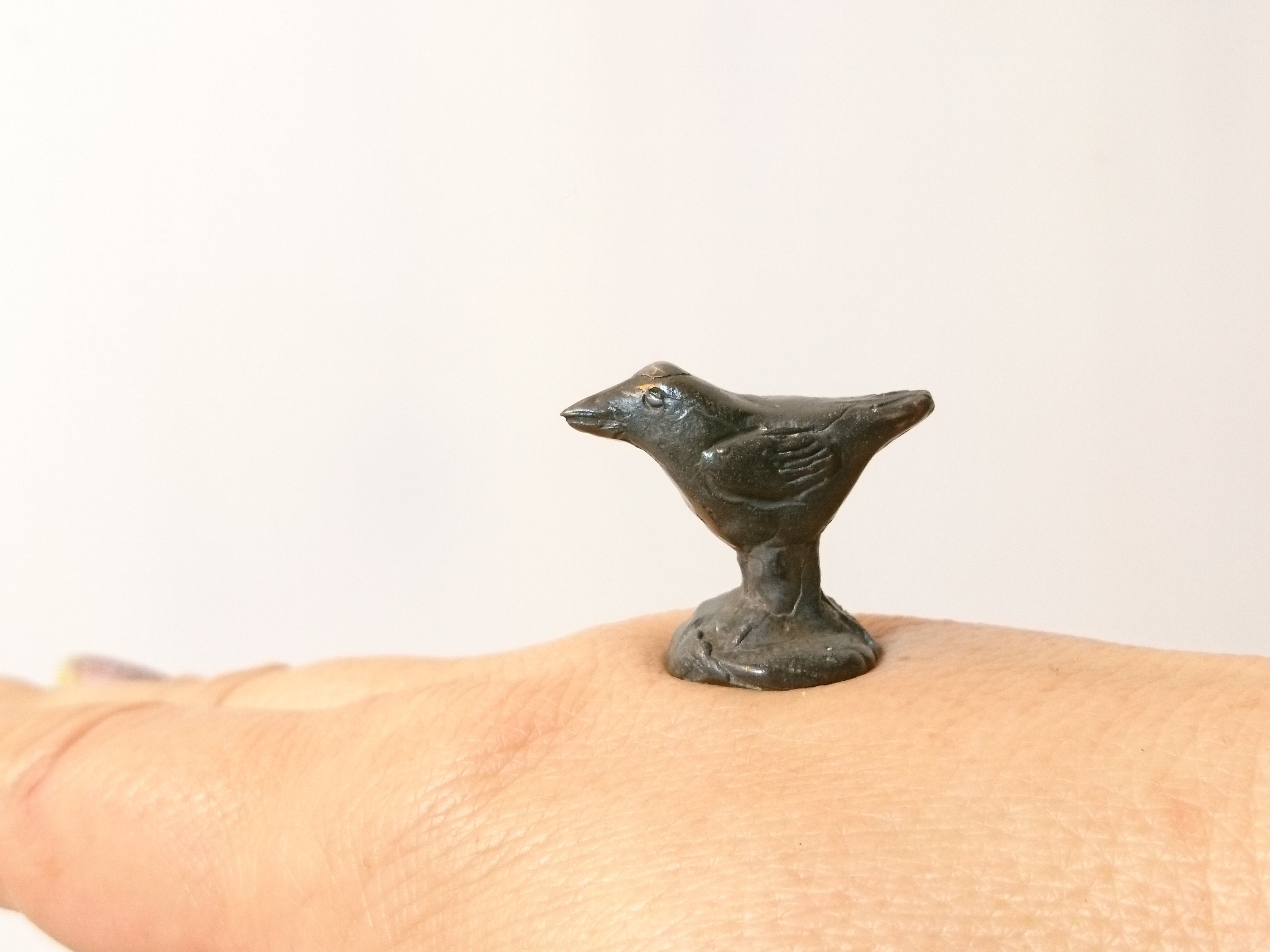 Bronze Bird Sculpture Tiny Bird Small Metal Birds by - Etsy