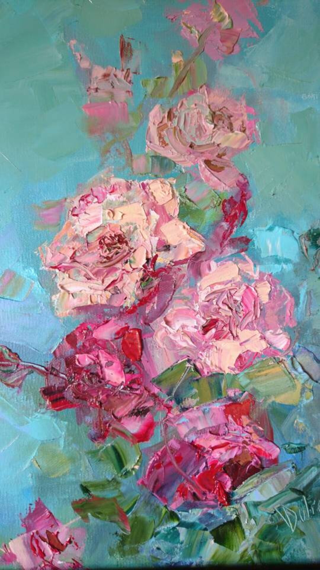 French Roses Oil Painting Original - Etsy