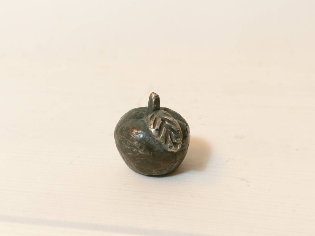 Bronze Apple Sculpture, Small Metal Art by Forestroadstudio - Etsy
