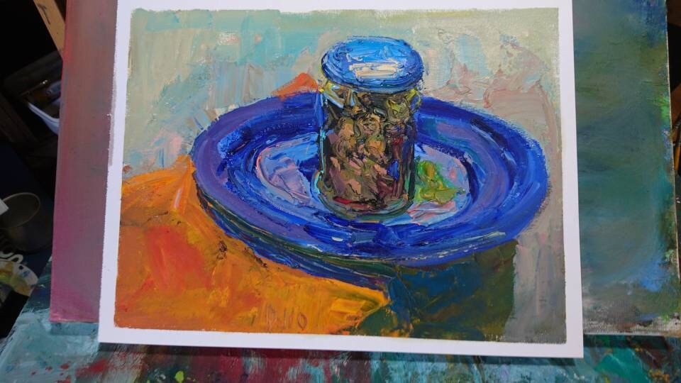 Jam Painting Original Oil Painting on Paper Kitchen Art - Etsy