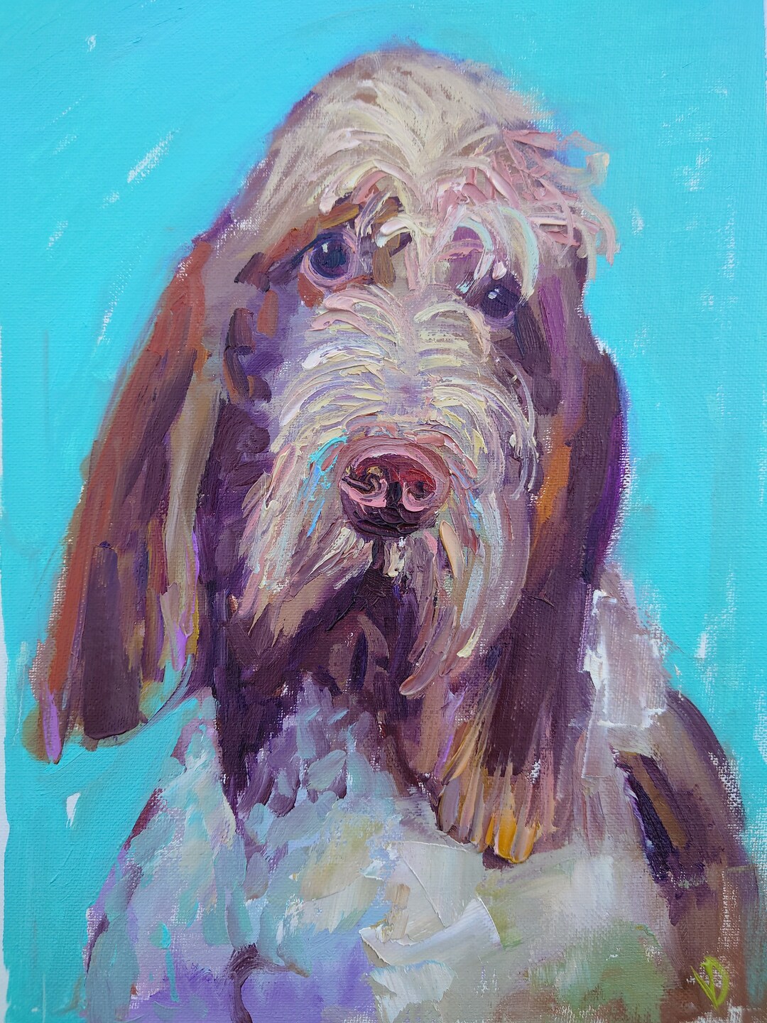 Custom Dog Portrait: Original Oil Painting on Canvas - Etsy Canada