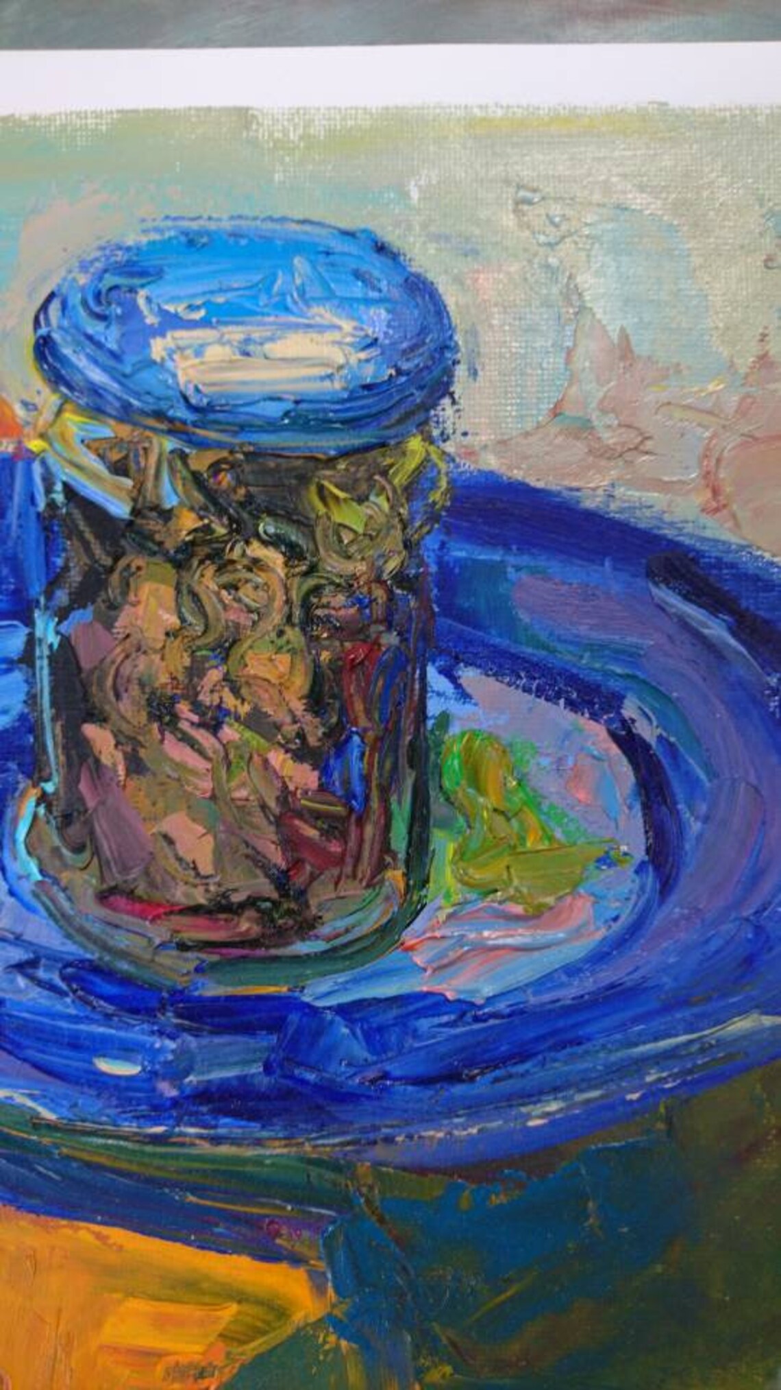 Jam Painting Original Oil Painting on Paper Kitchen Art - Etsy