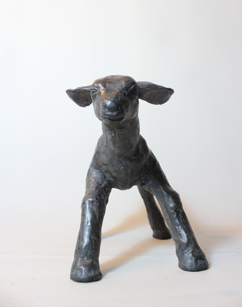 Original Bronze Sculpture Lamb Art Sheep Sculpture - Etsy