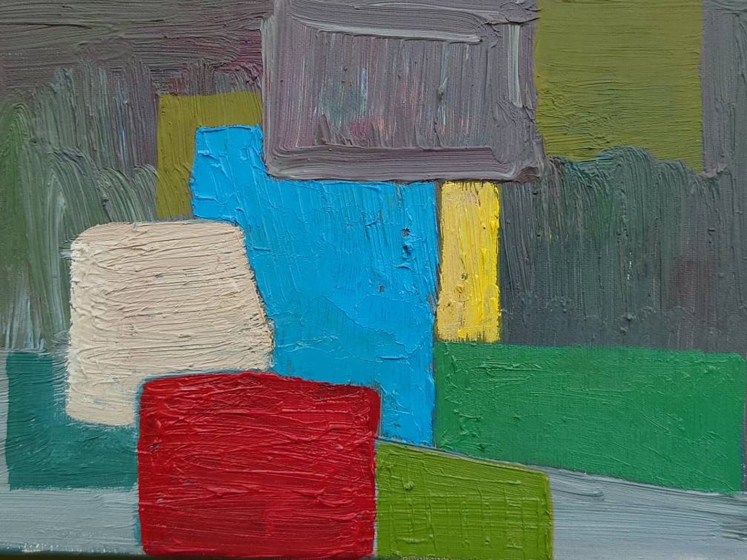 Abstract Oil Painting, Cubism Style, Small Artwork on Canvas - Etsy
