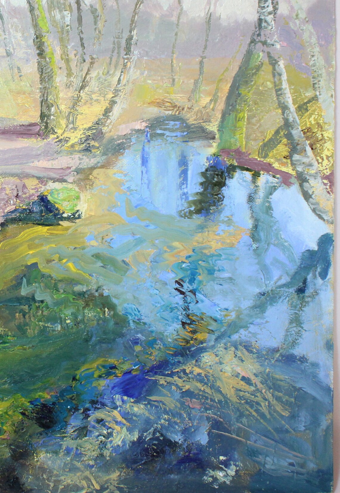 Spring River Painting Original Landscape Oil Painting on - Etsy