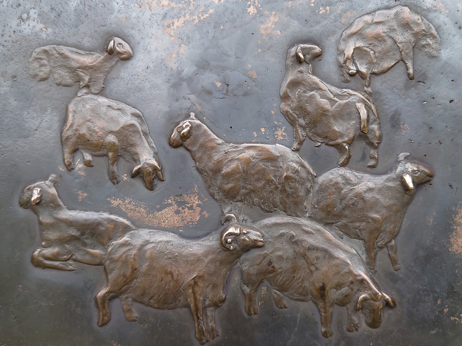 Sheep Sculpture, Bronze Relief, Countryside Animals - Etsy