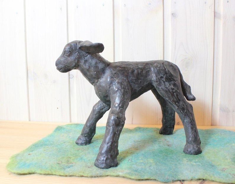 Original Bronze Sculpture Lamb Art Sheep Sculpture - Etsy