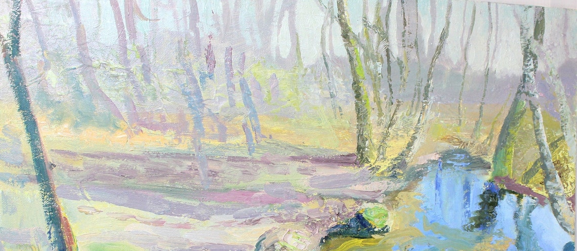 Spring River Painting Original Landscape Oil Painting on - Etsy