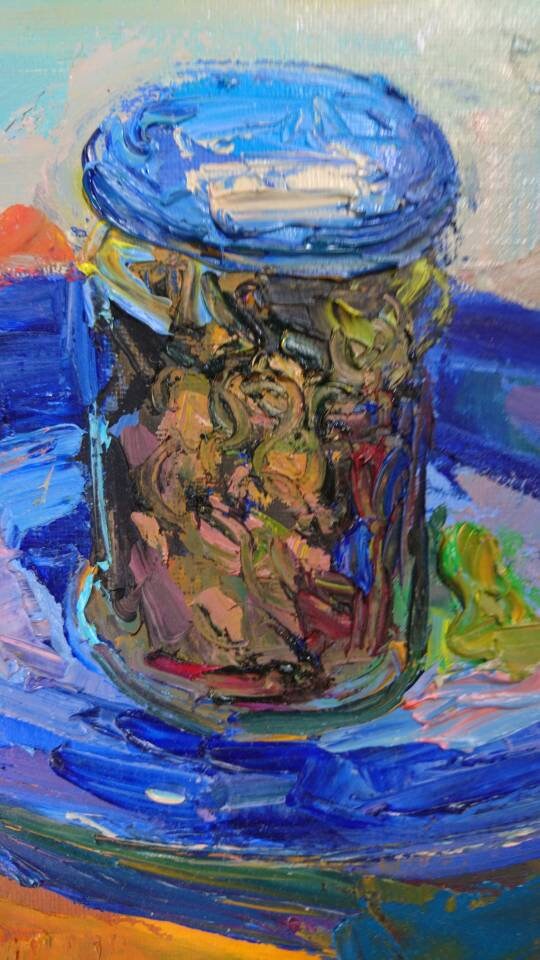 Jam Painting Original Oil Painting on Paper Kitchen Art - Etsy