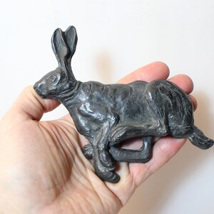 Solid Bronze Sculpture, Hare Wall Decor, Countryside Animals - Etsy