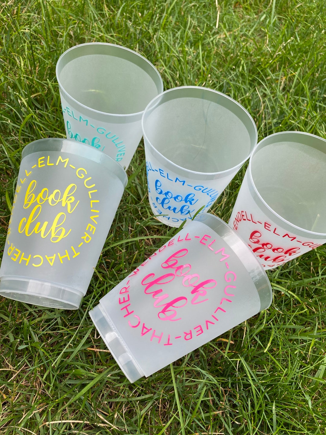 Custom Frosted Plastic Party Cups, Personalized Roadie Cup Set (10) - Etsy