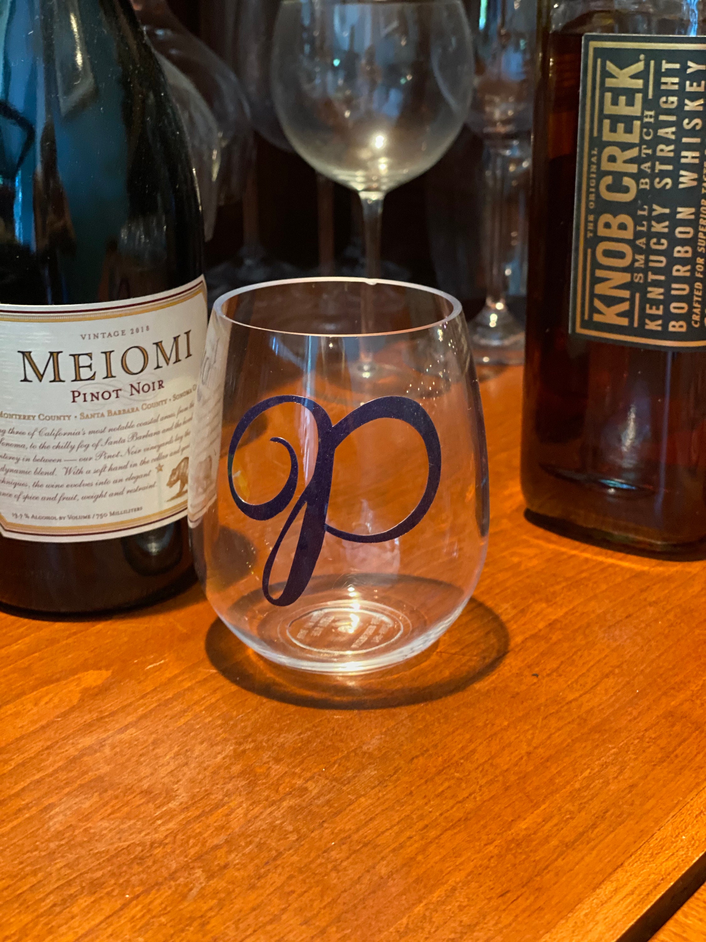 Initial Wine Glass, Monogram Glass, Friend Gifts, Personalized Gifts ...