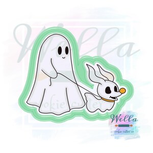 Ghost Walking Ghost Dog 2 Cookie Cutter With Optional Stencil - Etsy