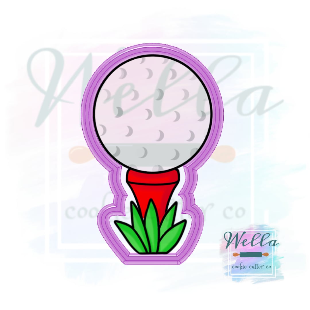 Golf Ball on Tee Cookie Cutter, Golf Cookie Cutter, Father's Day Cookie ...