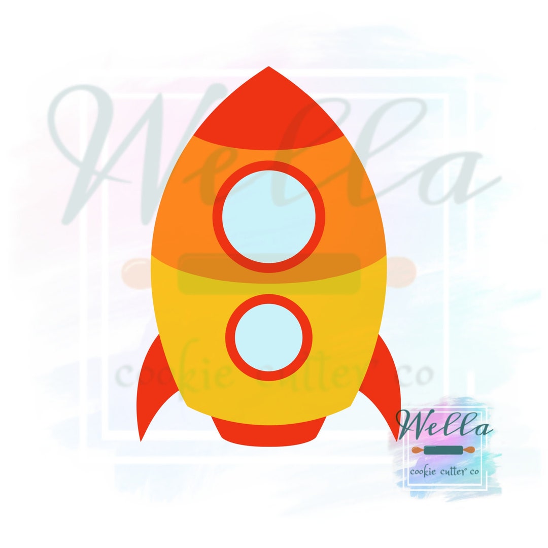 Space Rocket Chubby Cookie Cutter, Space Themed Cookie Cutter - Etsy