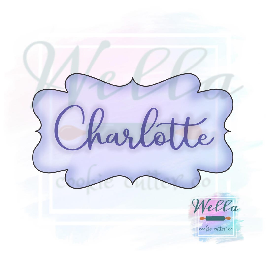 Plaque Charlotte Cookie Cutter - Etsy