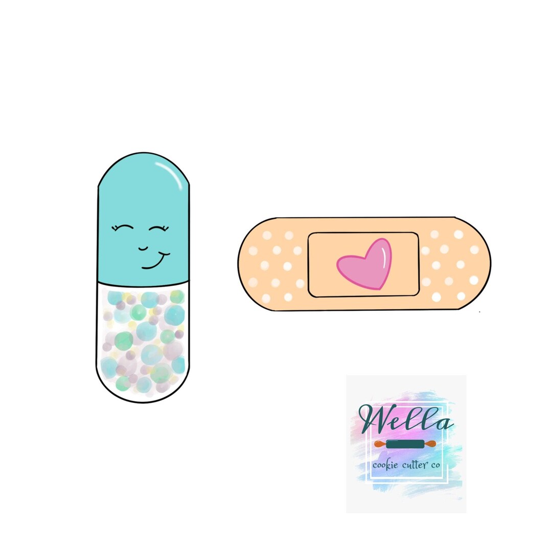 Pill Band Aid Skinny Oval Cookie Cutter - Etsy