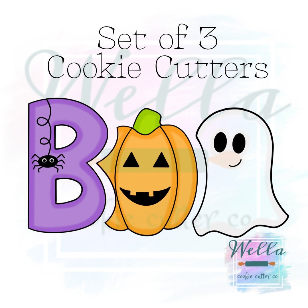 BOO Puzzle Set Cookie Cutters - Set of 3 Cookie Cutters - Etsy