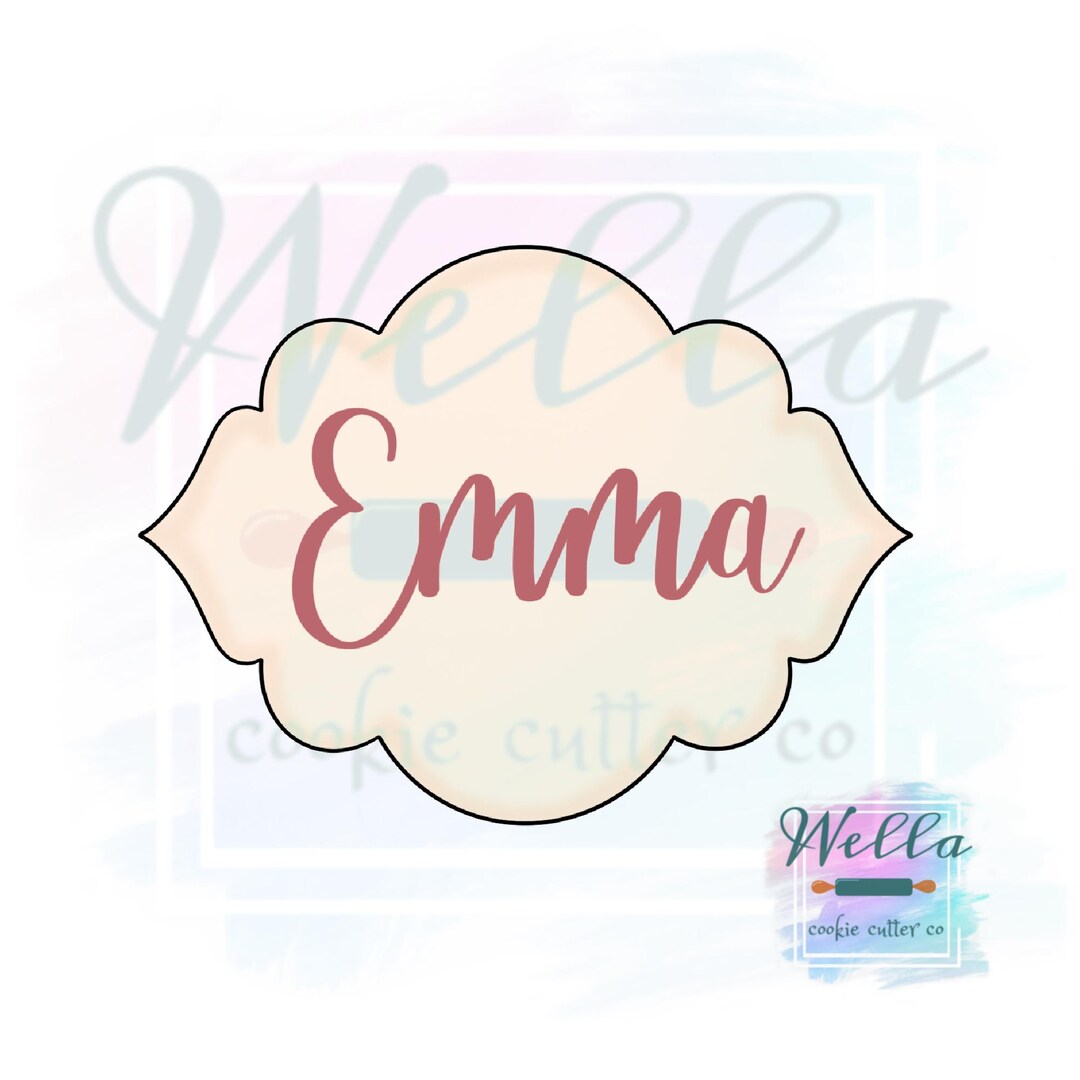 Plaque Emma Cookie Cutter - Etsy