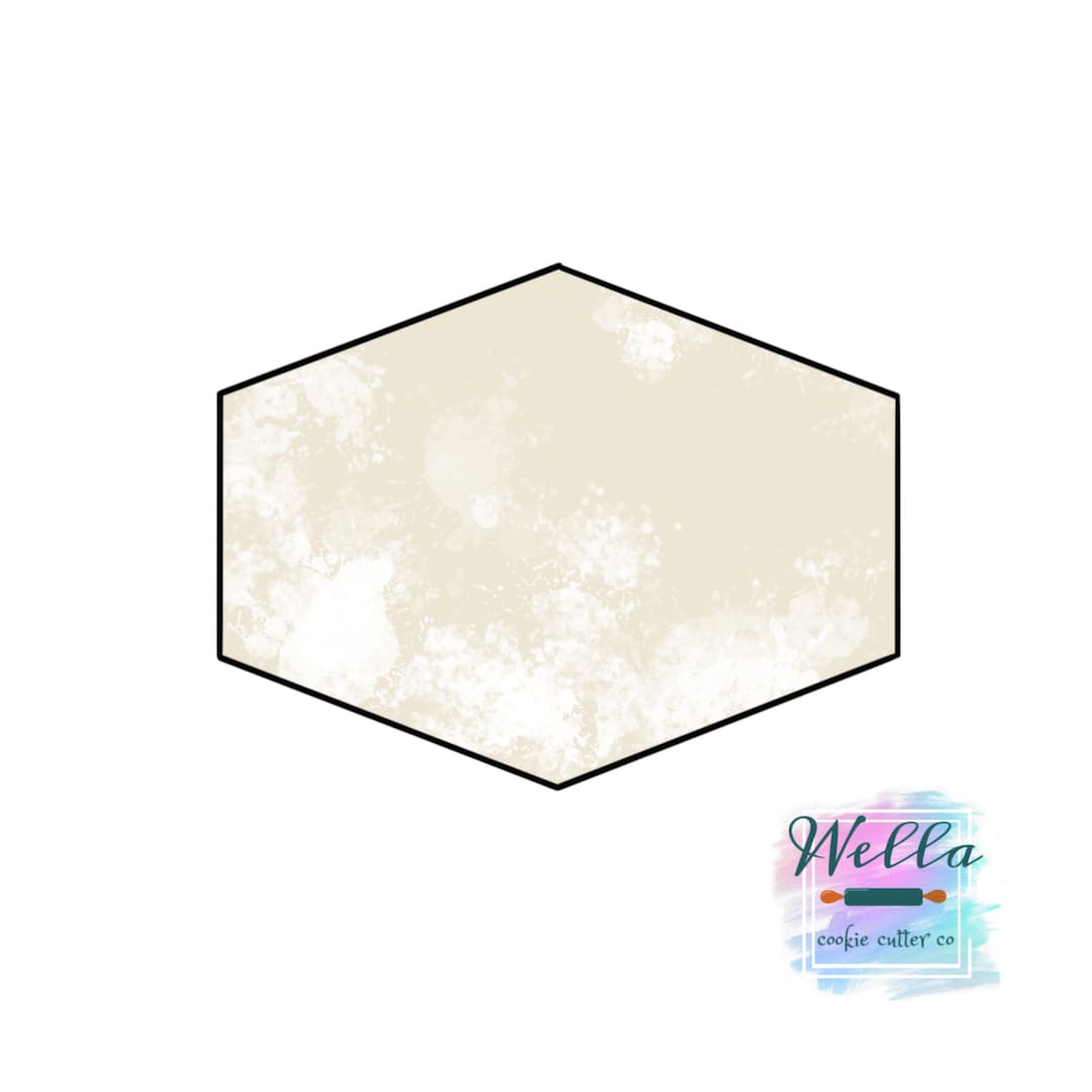 Stretched Long Hexagon #2 Cookie Cutter, Plaque Cookie Cutter - Etsy