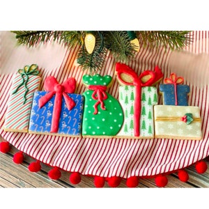 Present Cookie Cutter Set - Set of 5 Cutters, Christmas Present Cookie ...