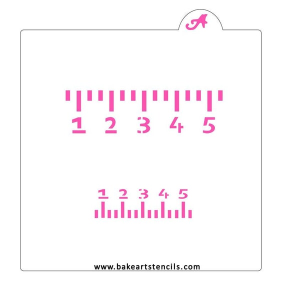 Ruler Cookie Stencil Set Ruler Stencil Teacher Stencil - Etsy