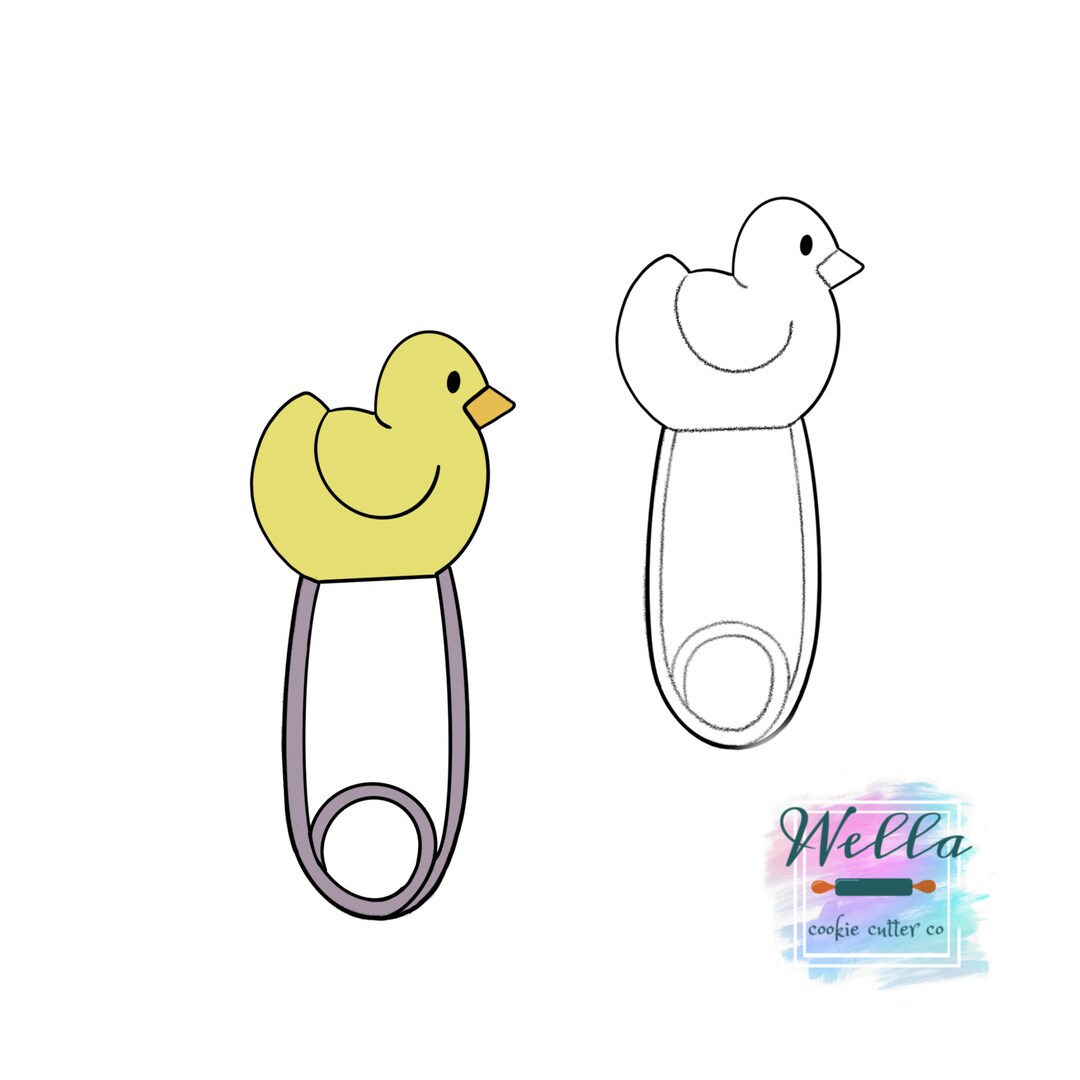 Duck Baby Safety Pin Cookie Cutter - Etsy