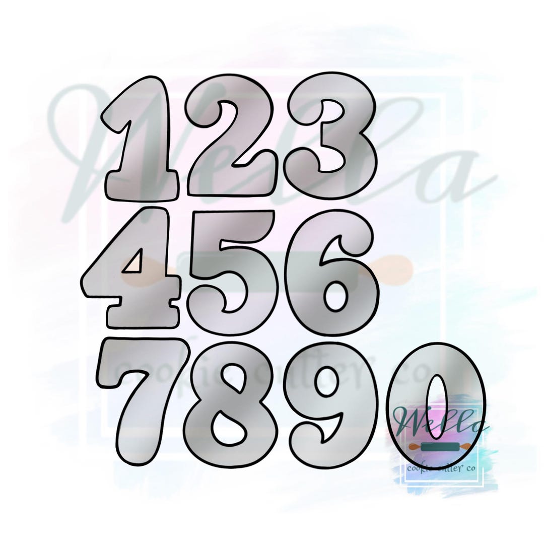 Curvy Numbers Cookie Cutter Set - Etsy