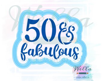 50th Birthday Cookie Stencil - Etsy