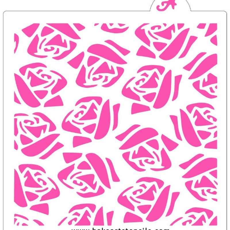 Rose Cookie Stencil - Etsy