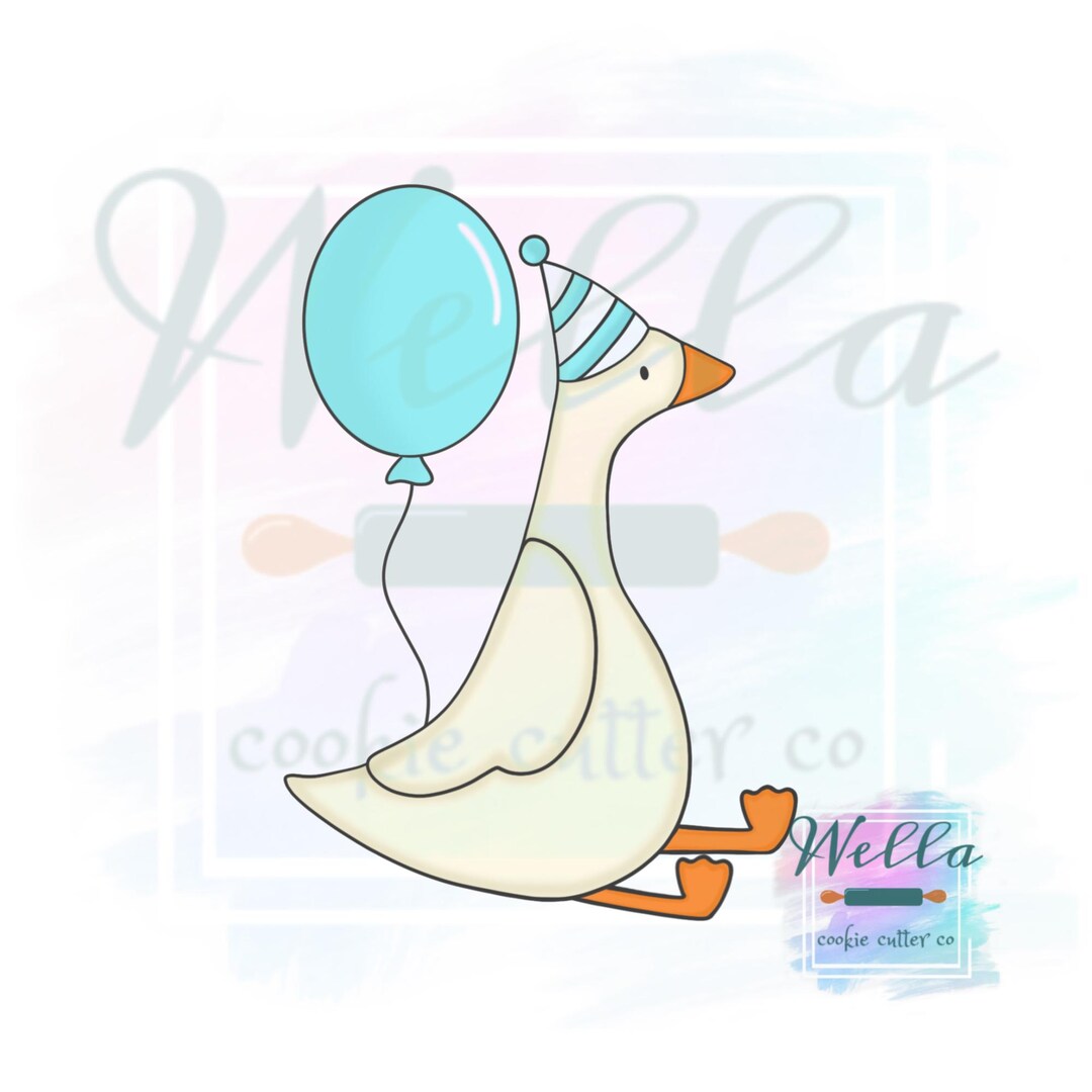 Goose With Balloon Cookie Cutter - Etsy
