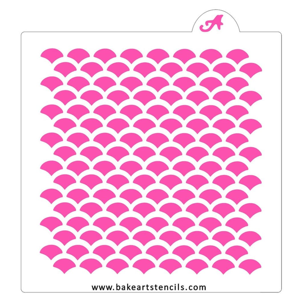 Scales Stencil, Mermaid Stencil, Scales Cookie Stencil, Mermaid ...