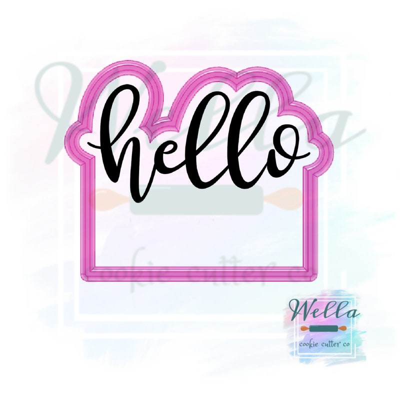 Hello Stencil - Etsy