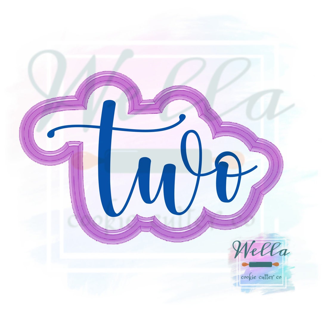 Number Two Text Cookie Cutter - Lower Case With Optional Stencil - Etsy