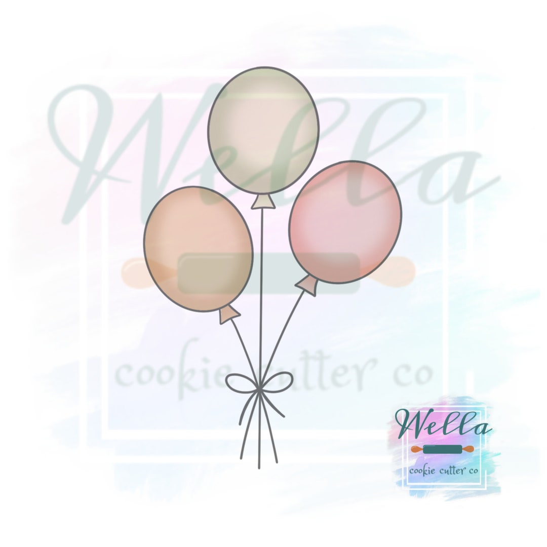 Bunch of Balloons Cookie Cutter - Etsy