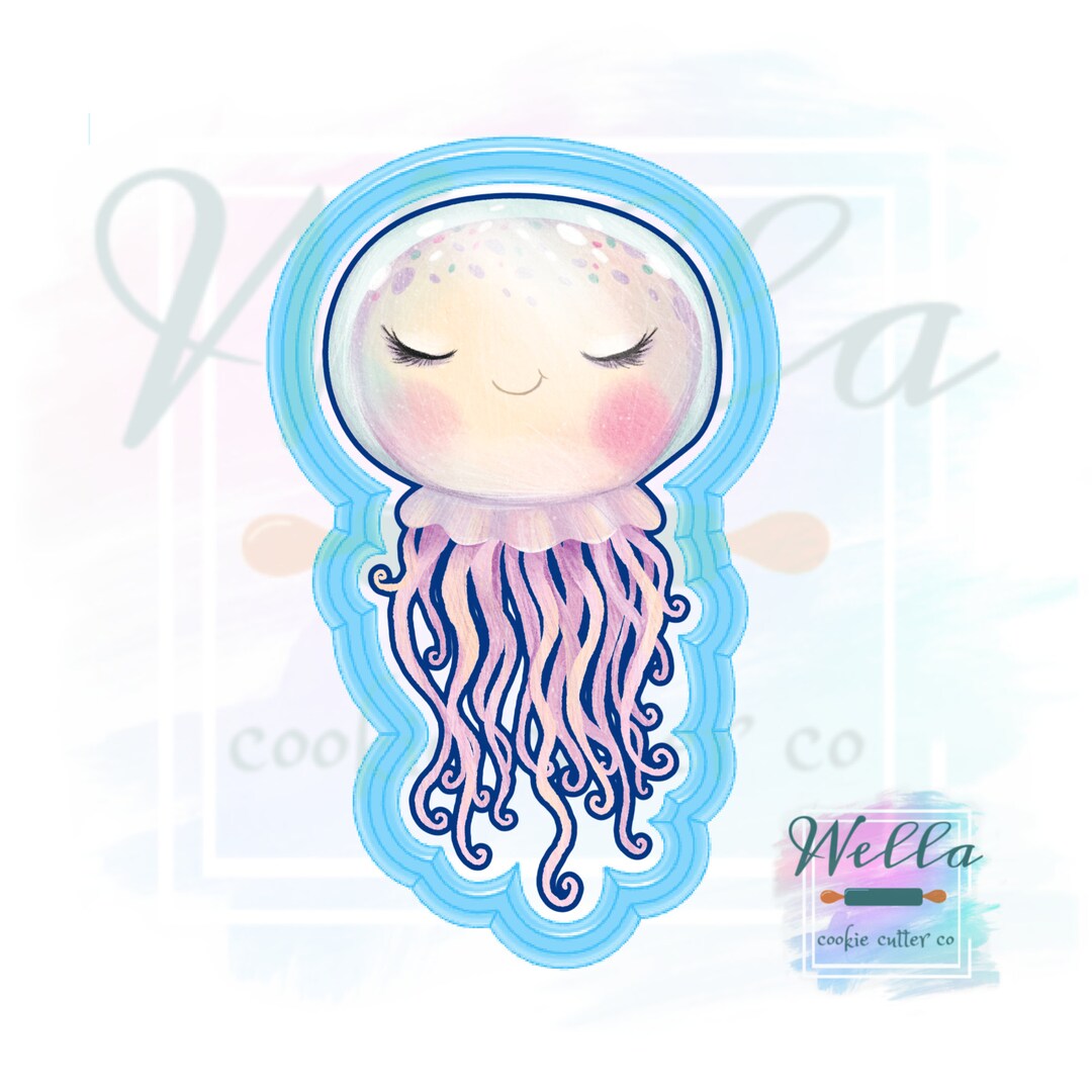 Jellyfish Cookie Cutter, Sea Themed Cookie Cutter, Under the Sea Cutter ...